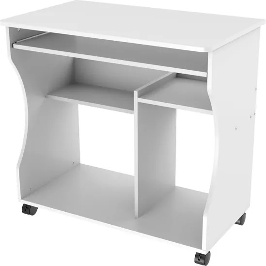 Psací stůl Yaheetech – bílá, 80 cm (délka) × 48 cm (šířka) × 76 cm (výška) (264773174225)