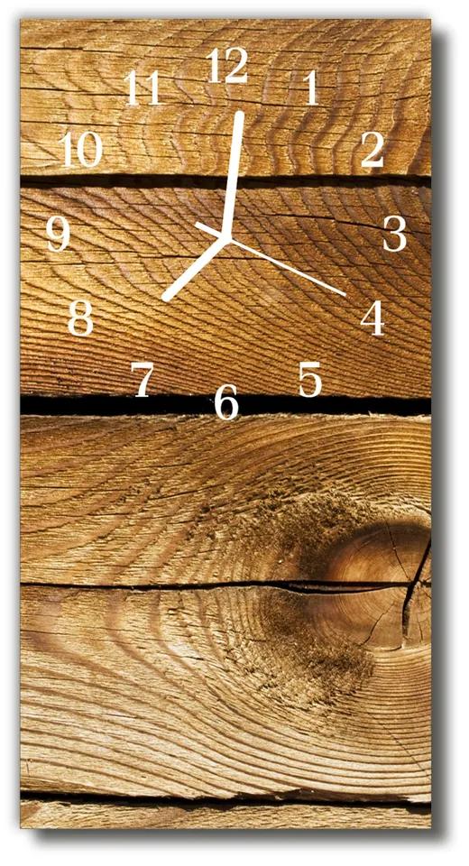 Nástěnné hodiny vertikální Hnědé dřevo 30x60 cm