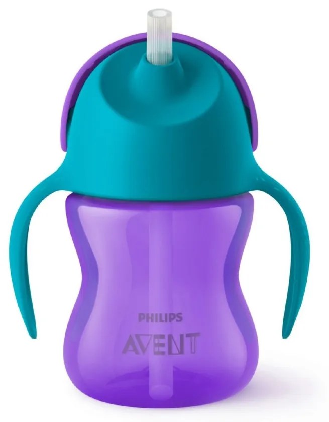 AVENT Kouzelný hrneček s ohebným brčkem Avent 200 ml fialový