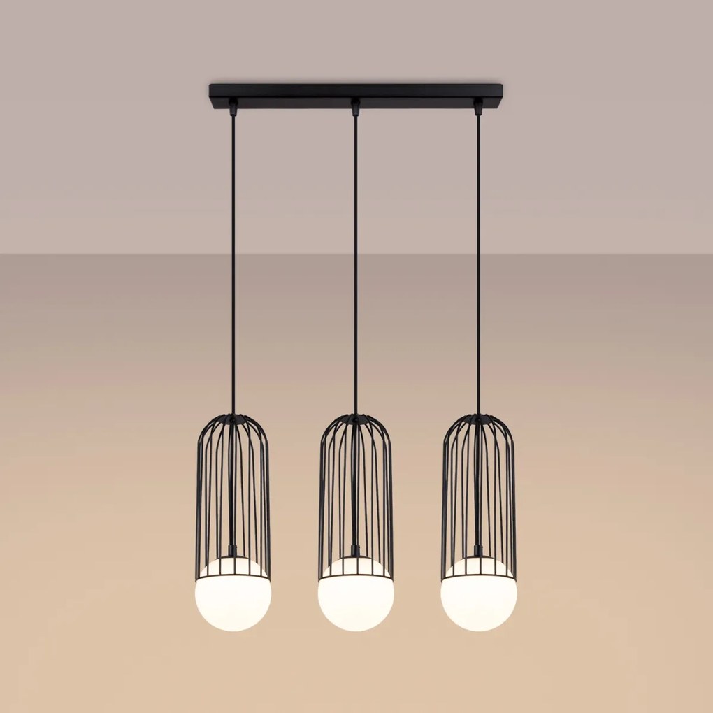 Sollux Lighting Závěsné svítidlo BRINA 3L Černá