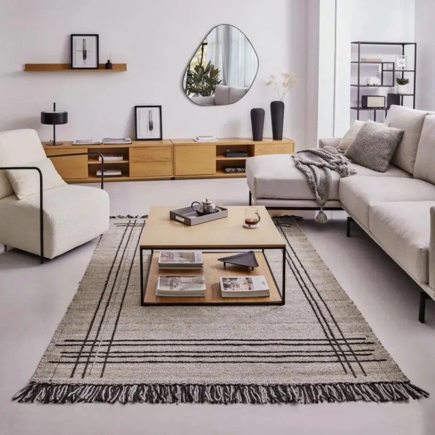 OnaDnes -20% Béžový vlněný koberec Kave Home Eneo 160 x 230 cm