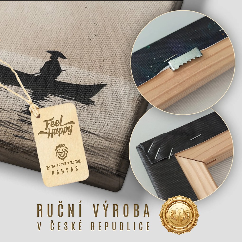 Obraz na plátně - Strom života Starý dub a převozník Yakuta FeelHappy.cz Velikost obrazu (šířka x výška): 40 x 30 cm