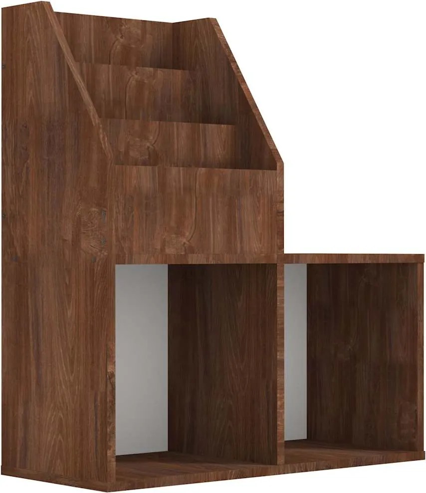 Dětský regál na časopisy hnědý dub 71 x 30 x 78,5 cm kompozit 339521