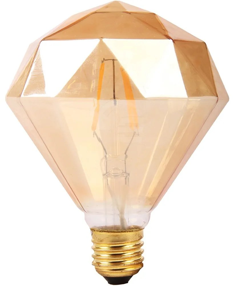 DekorStyle Žárovka LED teplá- dekorativní tvar diamantu