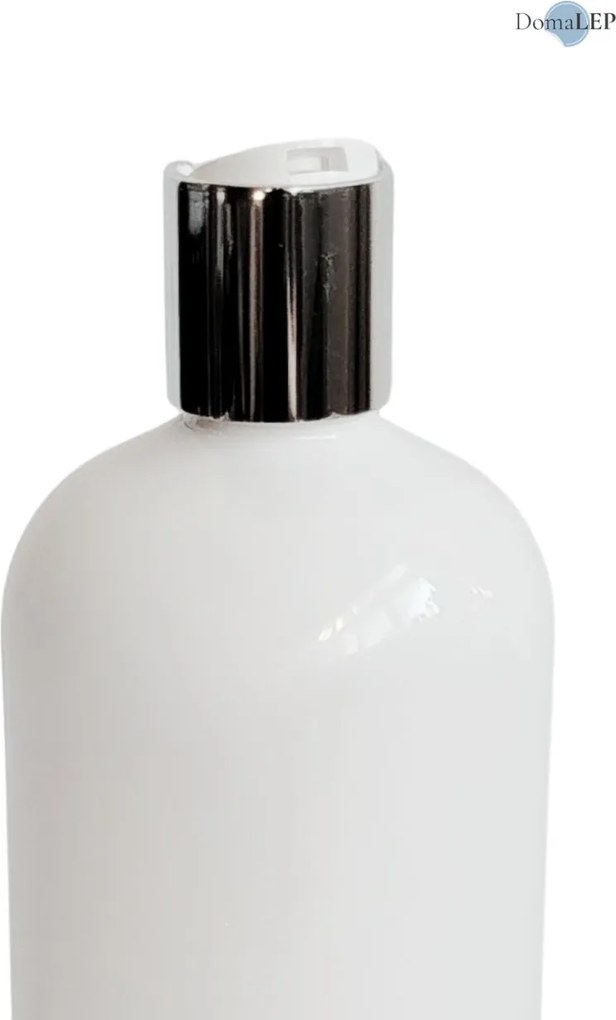 Dávkovač na mýdlo 500 ml bílý s bílo-stříbrným DISC TOP BELA