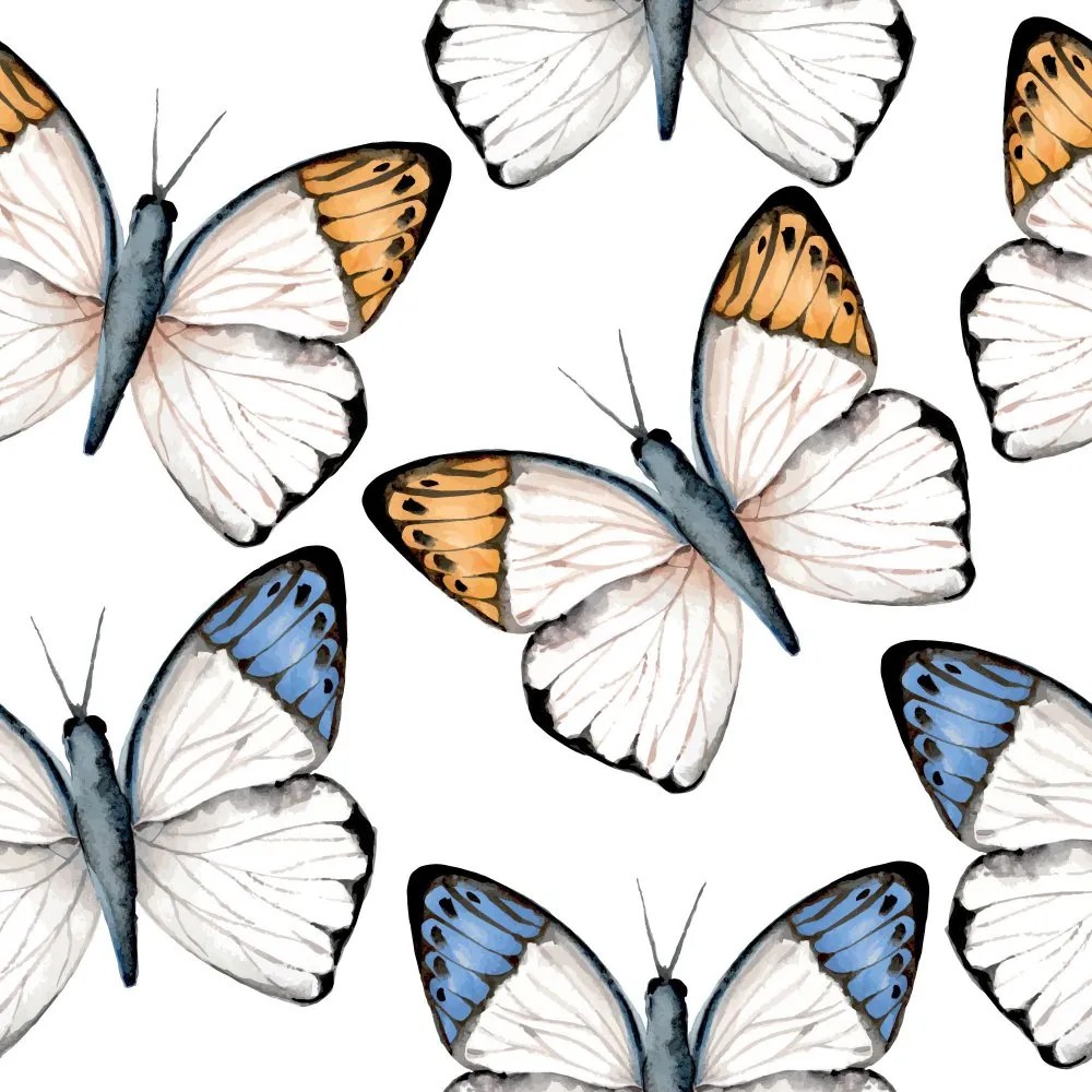 Tapeta Na Zeď Pro Děti - Exotické Motýli Vliesová tapeta 53x1000