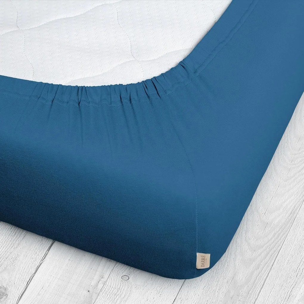 Jersey prostěradlo petrolejově modré na výšku matrace do 20 cm Velikost: 60 x 120
