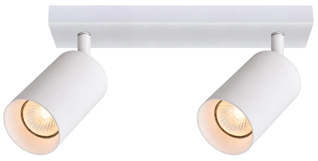 BERGE Bodové svítidlo GU10 VIKI-L 2 - bílé + 2x LED žárovka