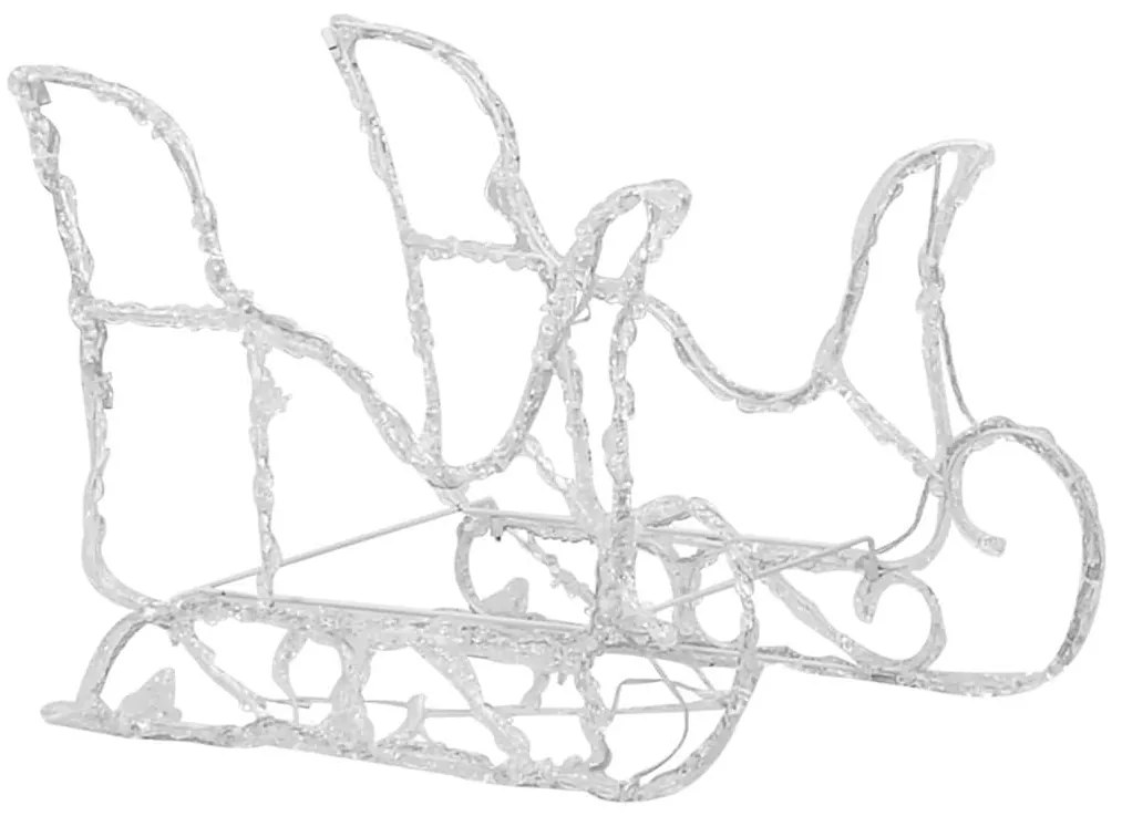 vidaXL Marketos Vánoční sobi se sáněmi 160 LED 130 cm akryl