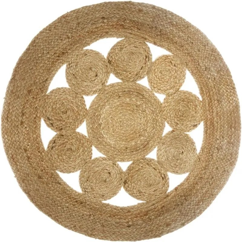 Kulatý koberec Lace 80 cm hnědý