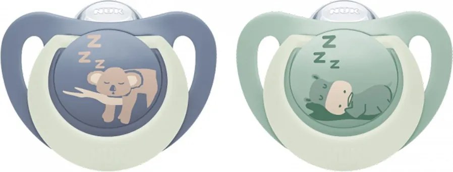 NUK First Choice Night Dudlík 6-18 m 2 ks box  Hippo/koala