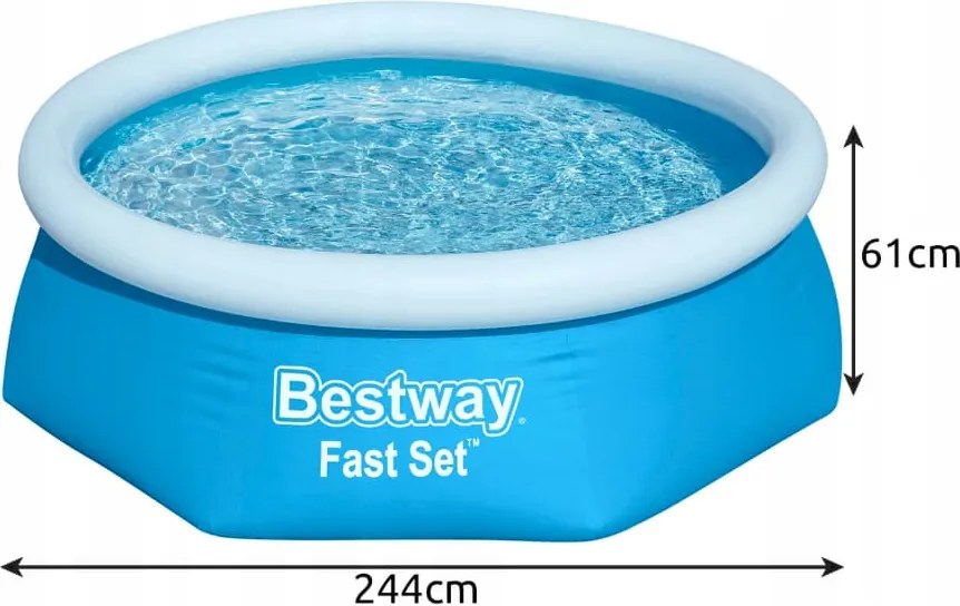 Nafukovací bazén Bestway s límcem 244 x 61 cm - 1880 l
