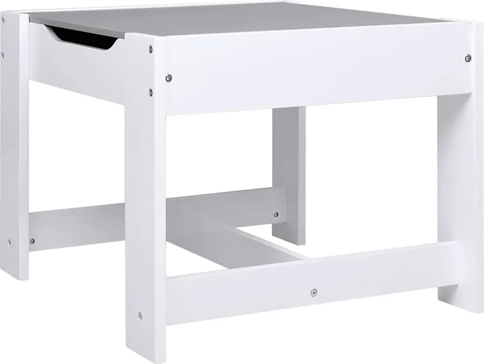vidaXL Dětský stůl se 2 židlemi MDF [80284] Barva: Bílá