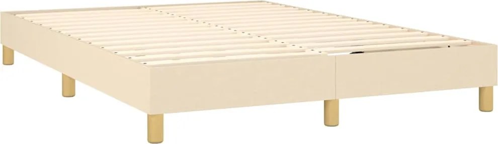 Rám postele s boxspringem krémový 140 x 200 cm textil 3120619