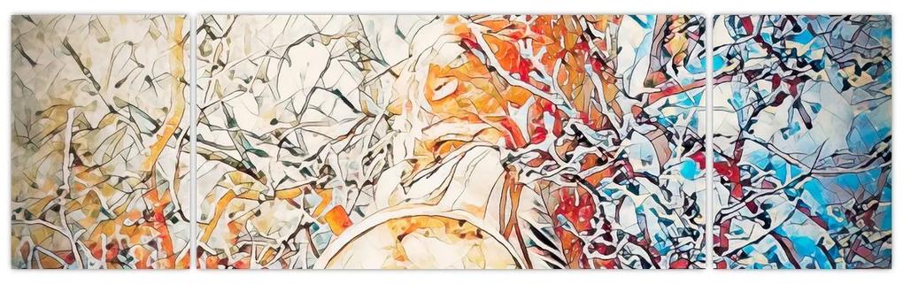 Obraz - Mozaiková abstrakce (170x50 cm)