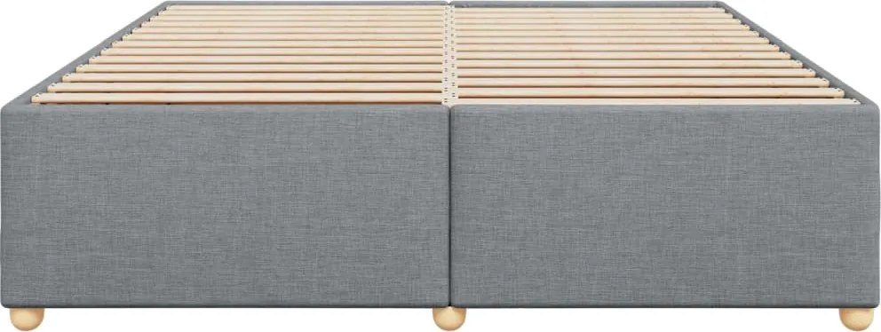 Rám postele bez matrace světle šedý 180 x 200 cm textil 3284750