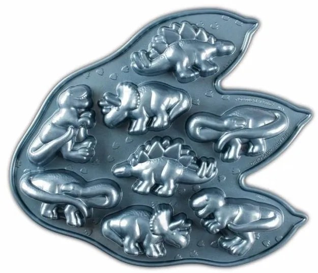 Nordic Ware forma 8 dinosaurů, 3 cup modrá, 80824