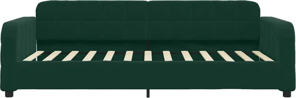 Válenda s přistýlkou tmavě zelená 90 x 200 cm samet 3196931