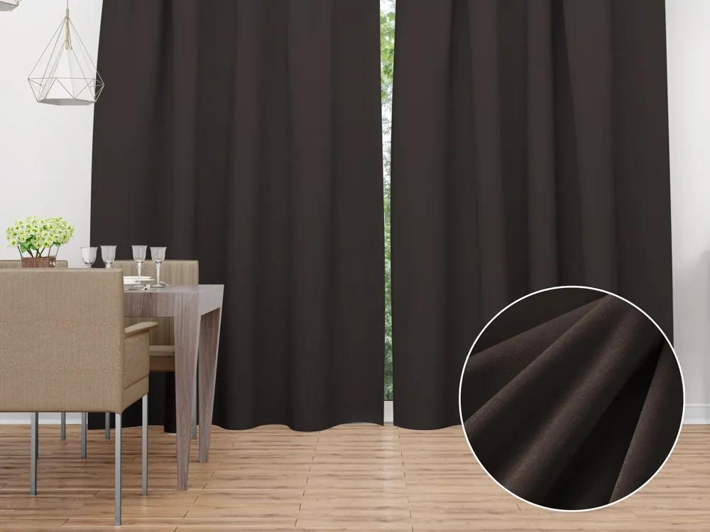 Biante Sametový závěs Velvet Premium SVP-016 Tmavě hnědý - šířka 270 cm 270x210 cm