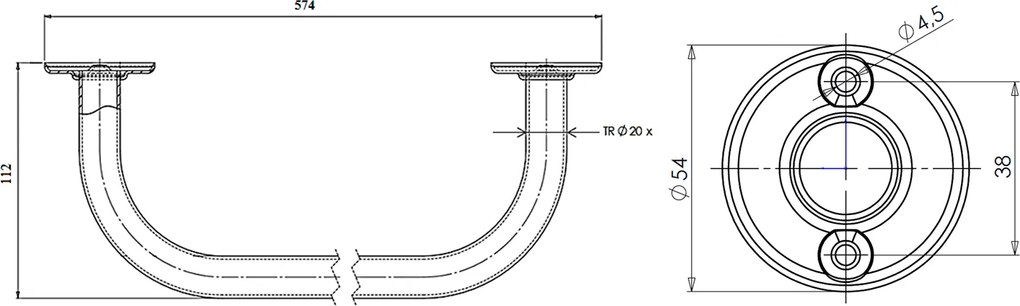 Aqualine, Sušák pevný 50cm, bílá, 8010