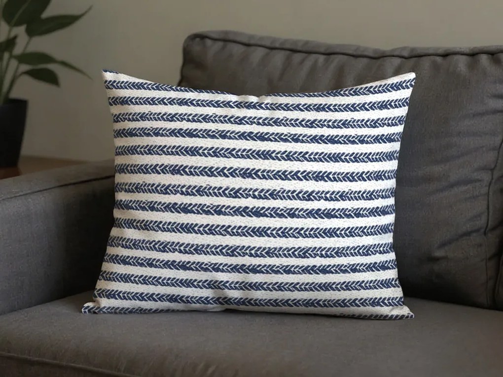 Polybavlněný povlak na polštář NAVYSTA POLY 50x70 cm, modro-bílý