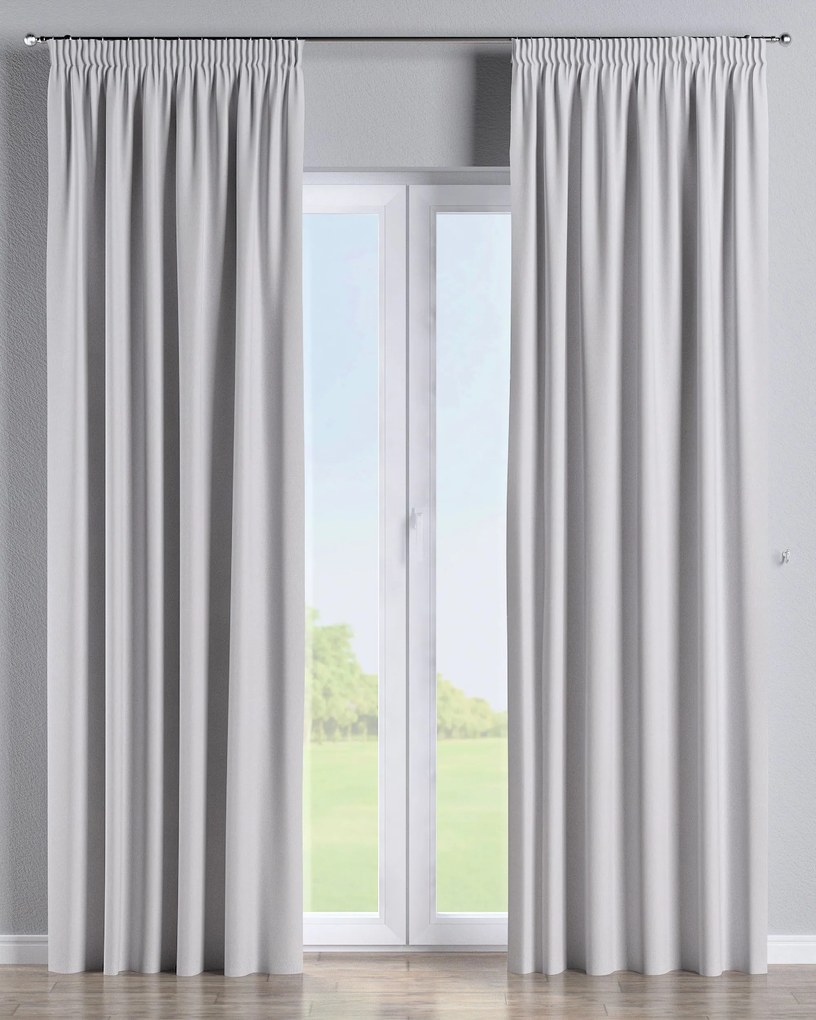 Závěs s řasící páskou barva šedá látka zatemňovací