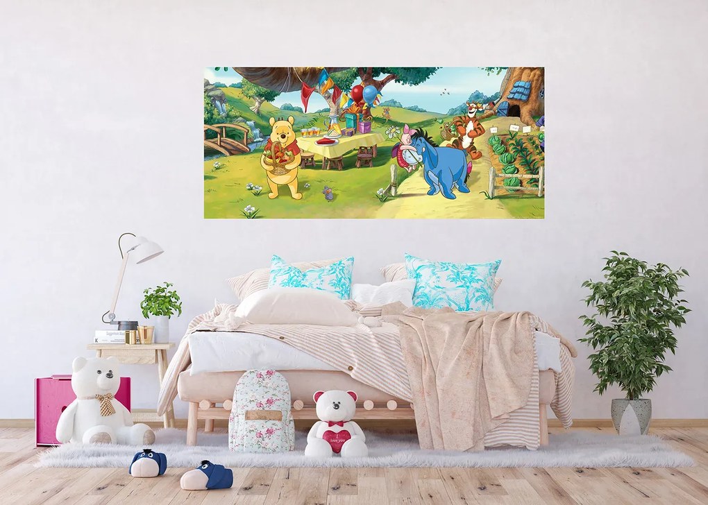 Dětská vliesová fototapeta na zed' Medvídek Pú a přátelé, Disney | 202 x 90 cm | DFTDNH 5316