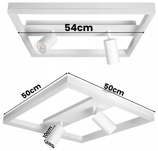 LED Stropní svítidlo LED/38W/230V + 2xGU10/30W bílá