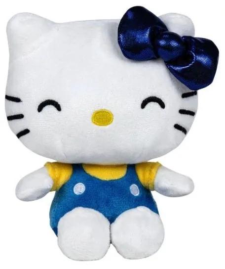 Plyšák Hello Kitty 50. výročí 22 cm Modrá