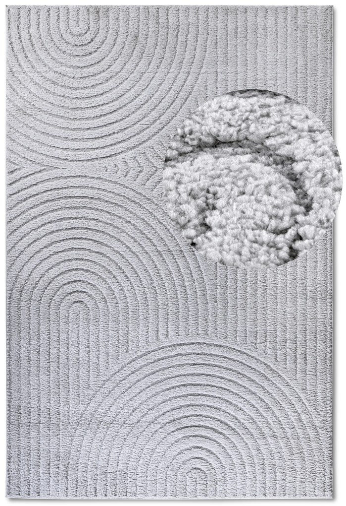 ELLE Decoration, Kusový koberec New York 106205 Light Grey, 160x235, šedá, ložnice