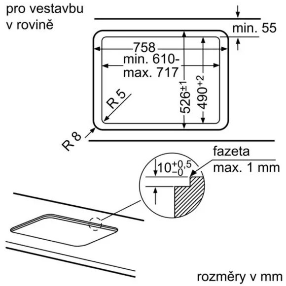 Siemens EP7A6SB20 Plynová varná deska