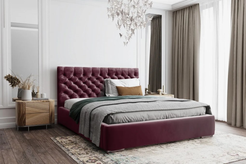 Postel MODEL 03 120x200 fialová - MAGIC VELVET 2202