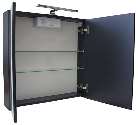 Comodo Zrcadlová skříňka závěsná s LED osvětlením Naturo 60 ZS