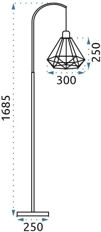 Stojací lampa APP538-1F černá