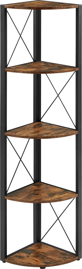XXXLutz ROHOVÝ REGÁL, hnědá, černá, železo, 30/160/30 cm Boxxx - Online Only regály & police - 002543047101