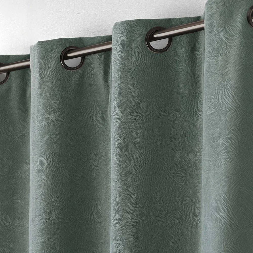 Khaki sametový závěs 140x260 cm Olympe – douceur d'intérieur