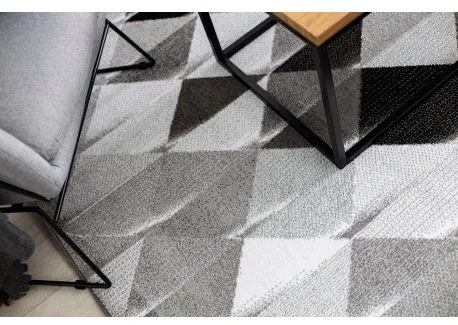 koberec INTERO PLATIN 3D Trojúhelníky šedá velikost 280x370 cm | krásné koberce cz