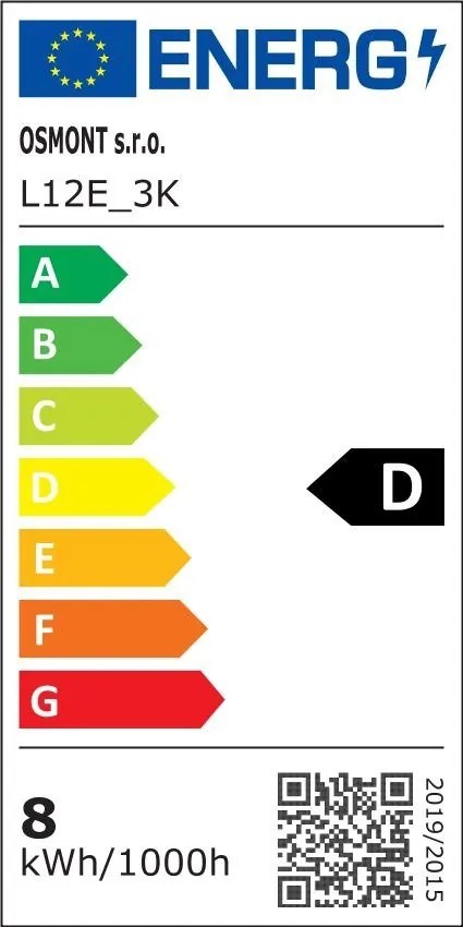 OS ELS70385 ELSA 1 IP stropní/nástěnné skleněné svítidlo bílá IP65 3000 K 7W LED - OSMONT