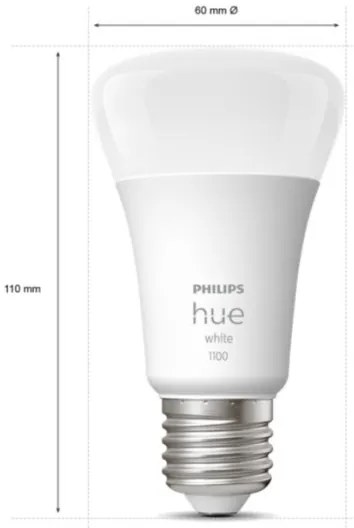 SADA 2x LED Stmívatelná žárovka Philips Hue WHITE E27/9,5W/230V 2700K