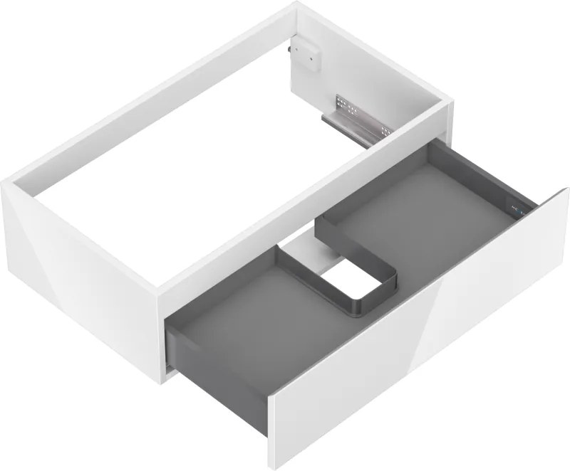 Mexen Orio, koupelnová skříňka 80 cm, 1 zásuvka, bílá lesklá, 91A10-08023-1-BF00