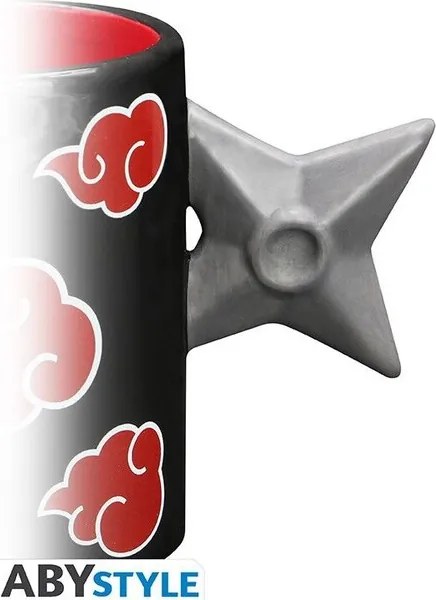 Hrnek 3D Naruto Shippuden - Shuriken Akatsuki 460 ml Vícebarevná
