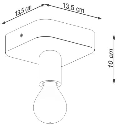 Sollux  SL.1156 - Bodové svítidlo TAVO 1xE27/15W/230V beton