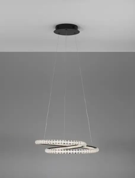 LED lustr Ginevra 48 černé