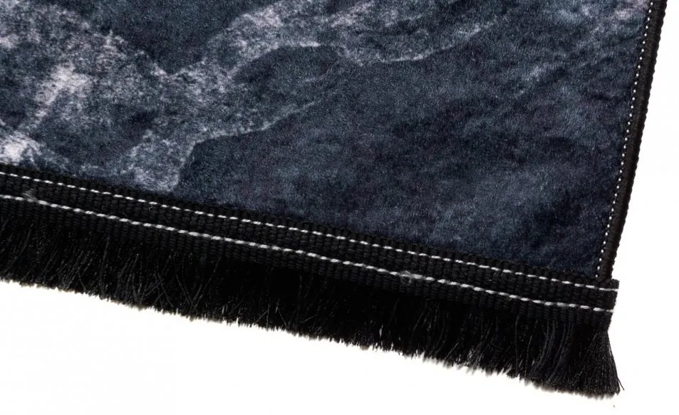Tmavý moderní koberec s protiskluzovou úpravou a abstraktním vzorem Šířka: 80 cm | Délka: 200 cm