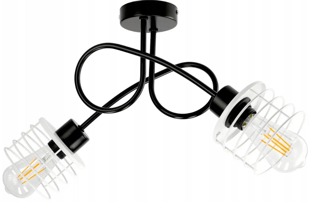 LED stropní svítidlo LOFT - 2xE27 - SPRING WHITE