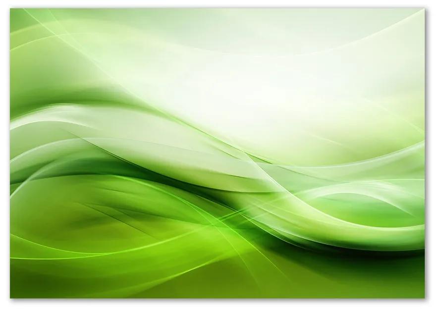 Wallmuralia Fotoobraz skleněný na stěnu do obýváku Zelené vlny pozadí 100x70 cm