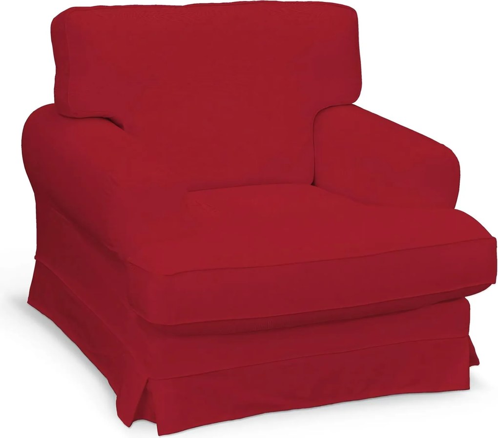 Potah na křeslo IKEA Ekeskog barva červená látka pletený vzor