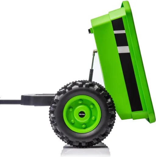 Elektrický traktor s přívěsem Farmer zelený
