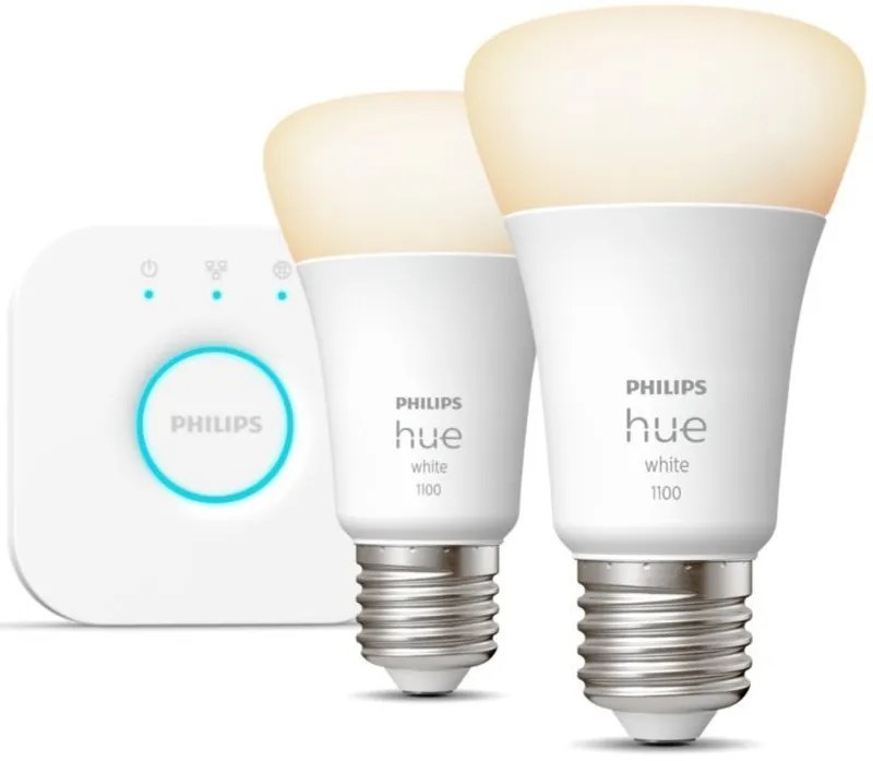 Led žárovka philips hue white 9.5w 1100 e27 malý starter kit