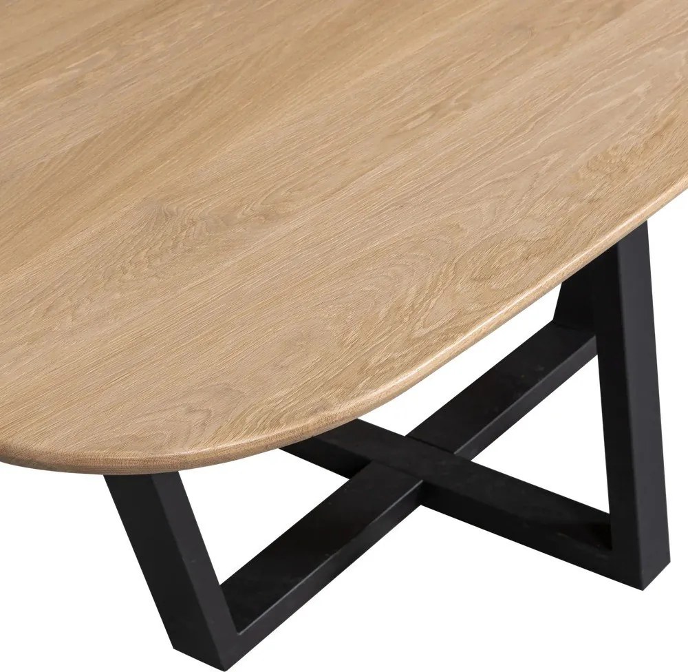 Jídelní stůl s deskou z dubového dřeva 100x220 cm Tablo – WOOOD
